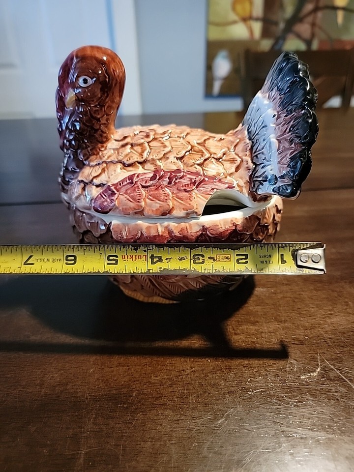 Vintage Figural Thanksgiving Turkey Soup Tureen Bowl Dish Decorative ...