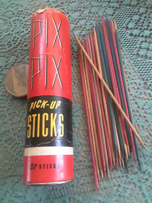 VNTG Wood Pix Pick Up Sticks Game Whitman Publishing 31 Sticks ...