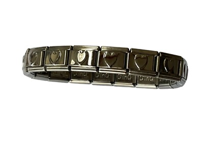 ITALIAN CHARM LINK BASE HEART 18 CHARM STARTER BRACELET fits all ...