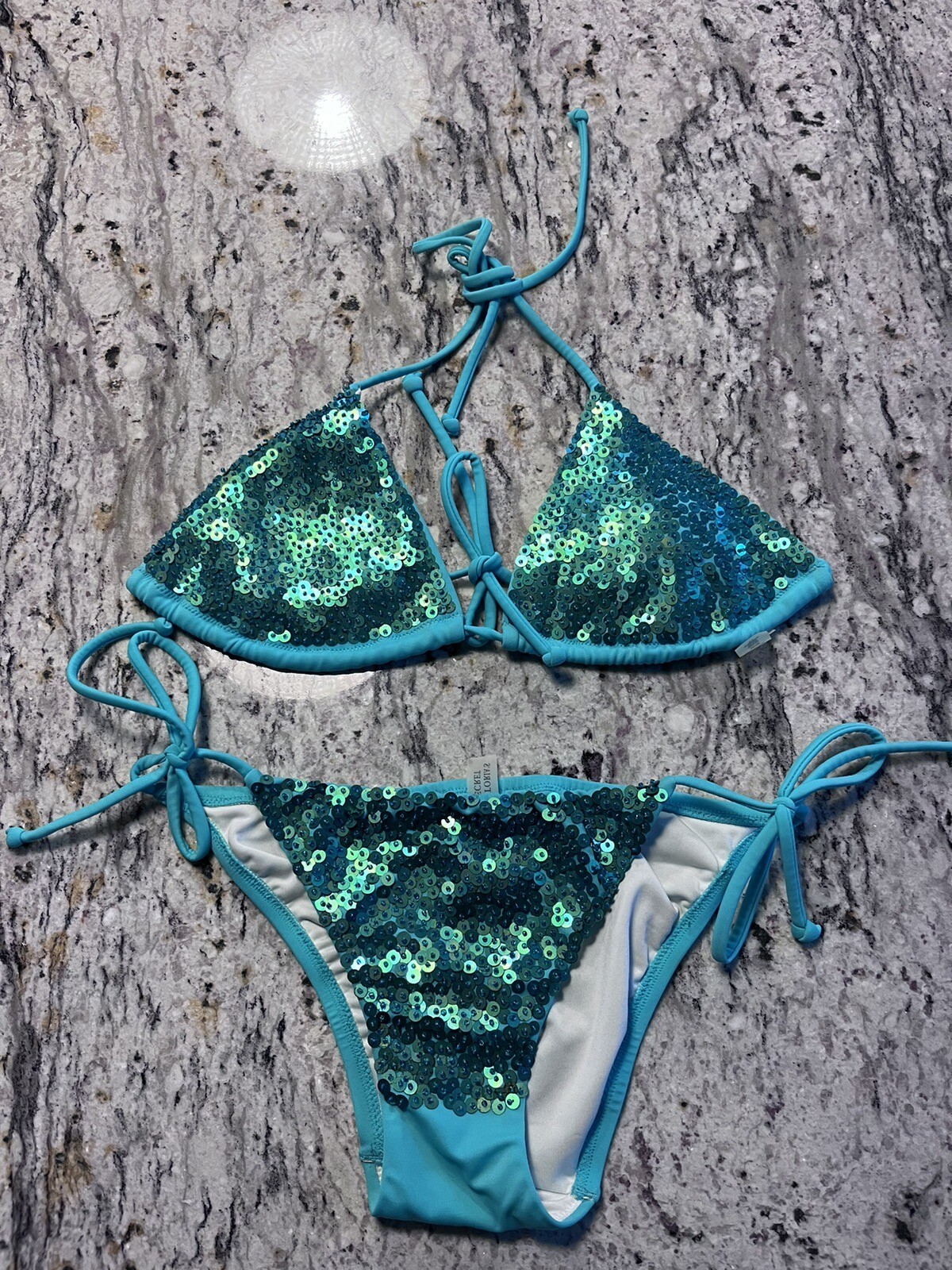 Victorias Secret Mermaid Sequin Bikini Set Gem