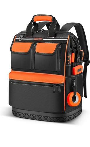 LOKASS Tool Bag Backpack, Heavy Duty Tool Backpacks with Combination ...