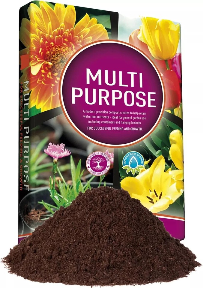 GROWMOOR MULTI PURPOSE SOIL COMPOST FLOWER FERTILISER FOR GARDEN ...