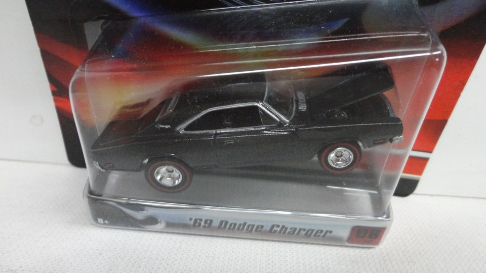 Hot Wheels '69 DODGE CHARGER Black 1969 w/Redline RR REAL RUBBER Ultra ...