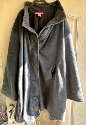 Woman Within Rib Knit Collar Berber Jacket Pine 4x (34-36) | eBay