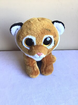 Ty Tiggs Orange Tiger Glitter Eyes Plush Stuffed Animal Toy Plush ...