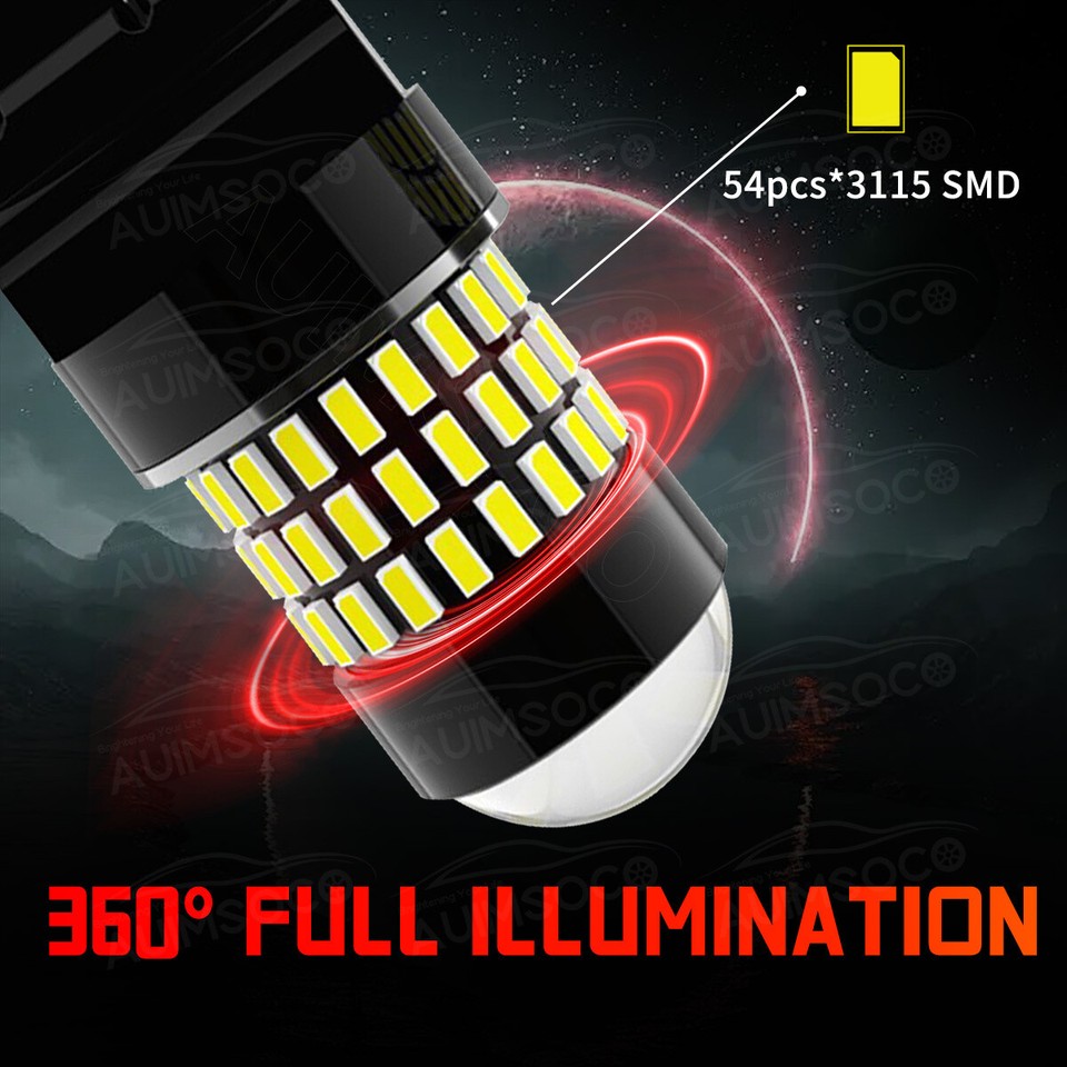 2x 3157 LED Backup Reverse Light Bulbs White for Chevy Silverado 1500 ...