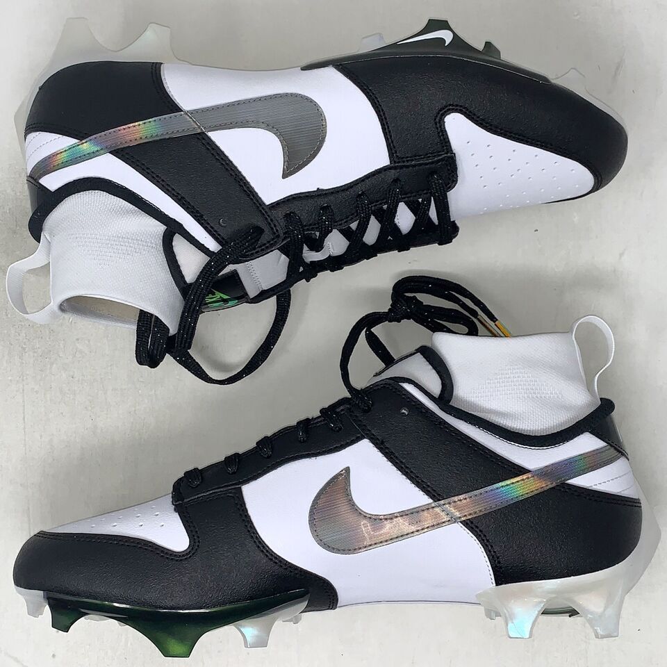 Nike Dunk Low Vapor Edge Panda Black Football Cleat, Size 16 BNIB ...