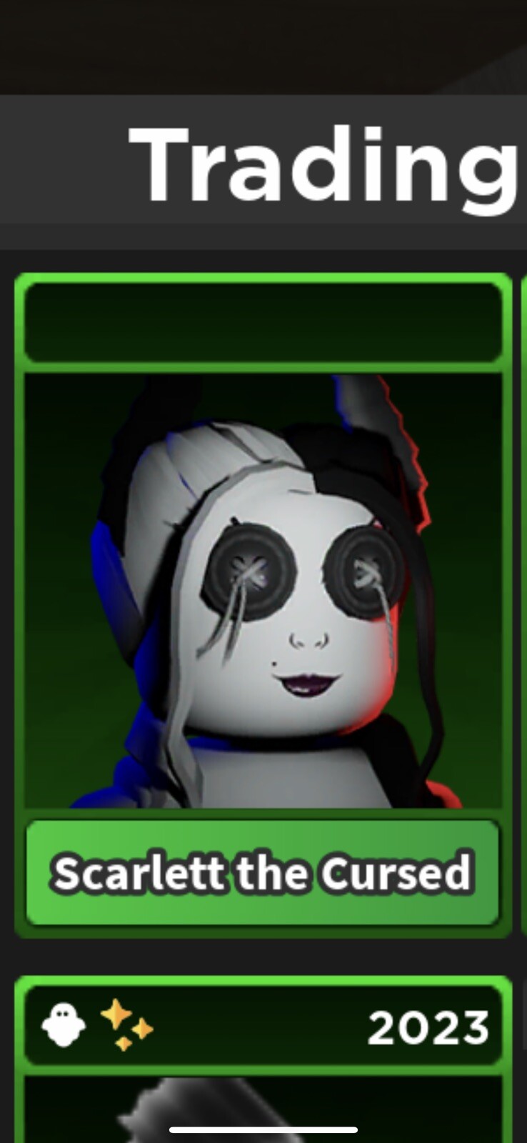 SCARLETT the CURSED STK KILLER SURVIVE THE KILLER ROBLox Character | eBay