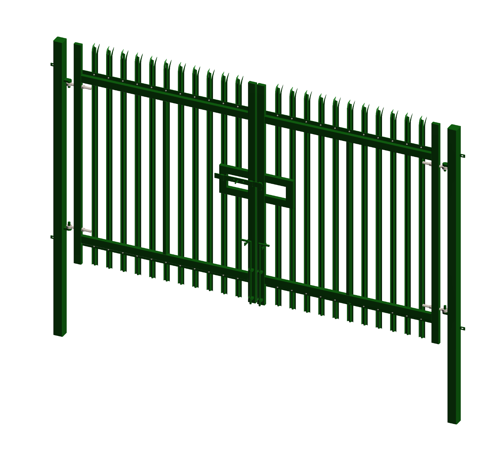 Palisade Gate Double Leaf Gate 2.4m High x 4.0m Galvanised | eBay UK
