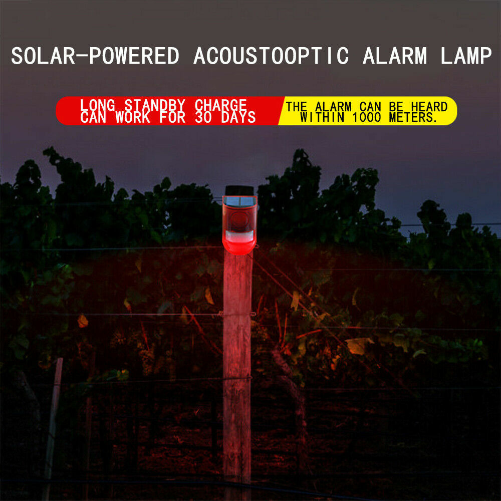 Waterproof Outdoor Solar Powered LED Alarm Lamp Warning Security ...