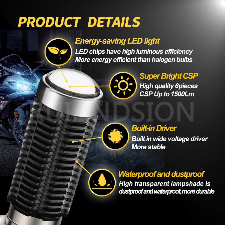 Weiß P26S CSP Motorrad Roller Moped Scheinwerfer Birne Lampe AC12V DC 9 ...