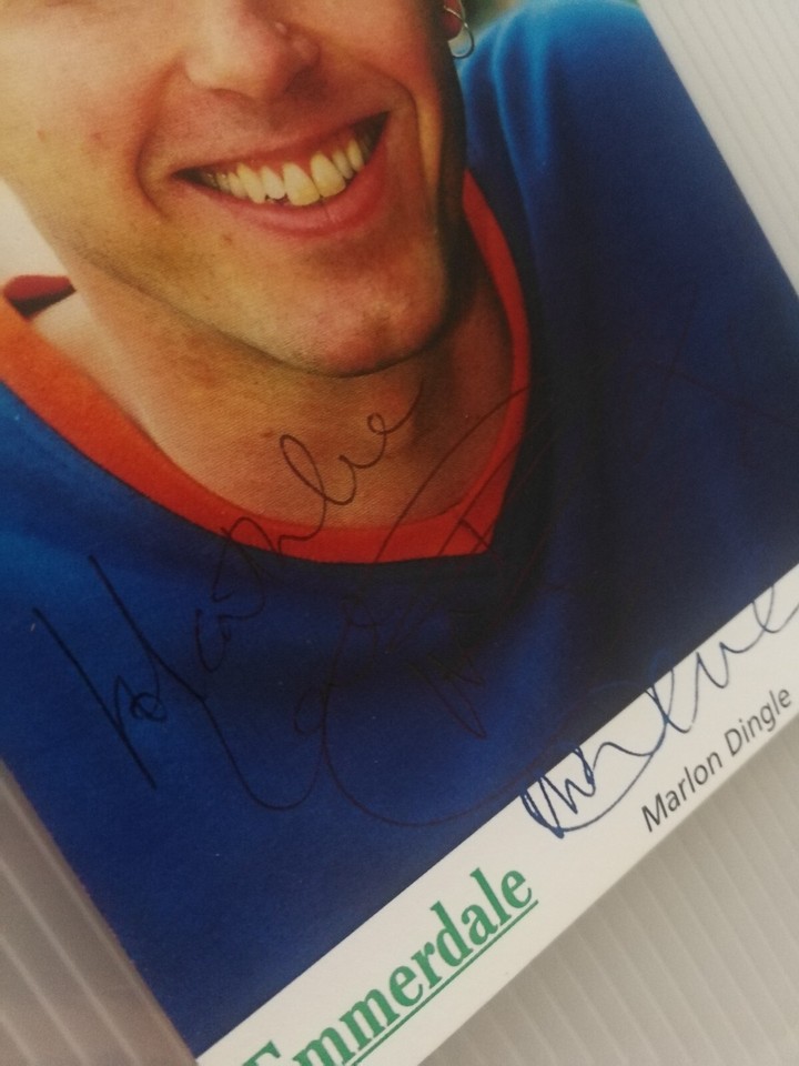 Signed job lot JOHN MIDDLETON MARK CHARNOCK EMMERDALE Cast Card Actor ...