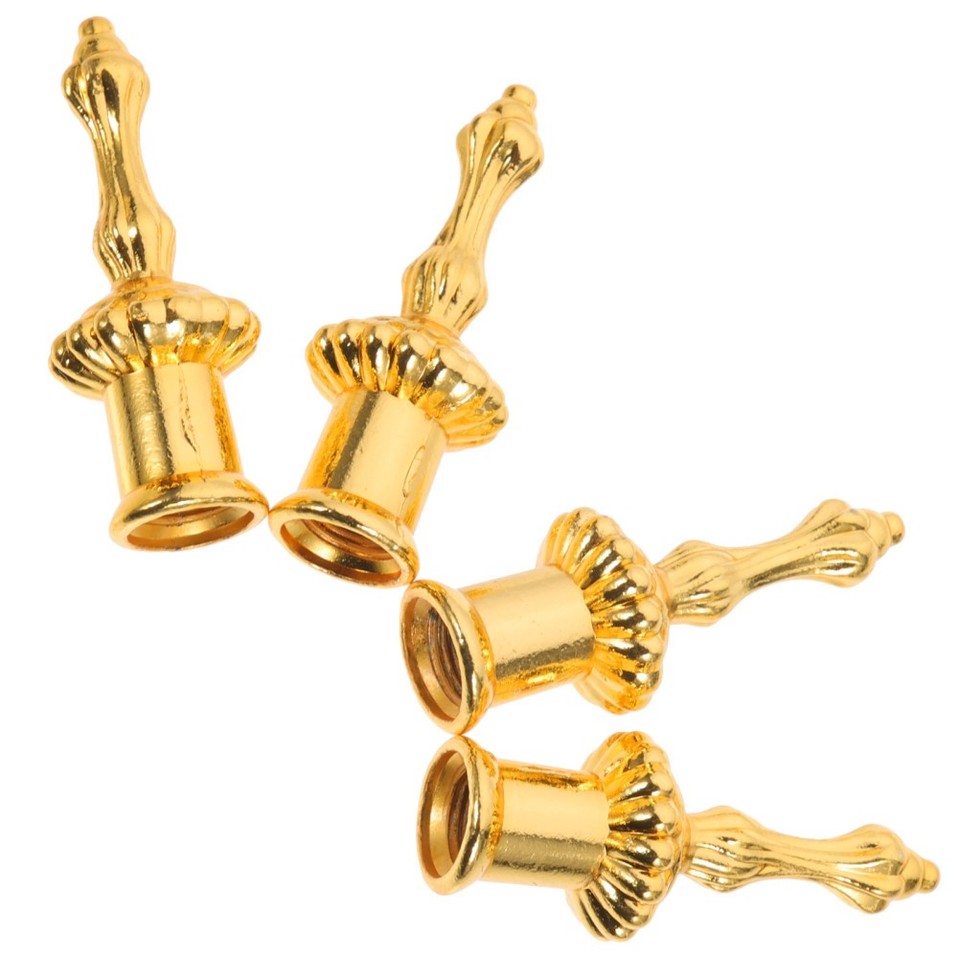 4 Pcs Shade Knob Metal Cap Lamp Finial Tapped Harp for Lampshade | eBay ...