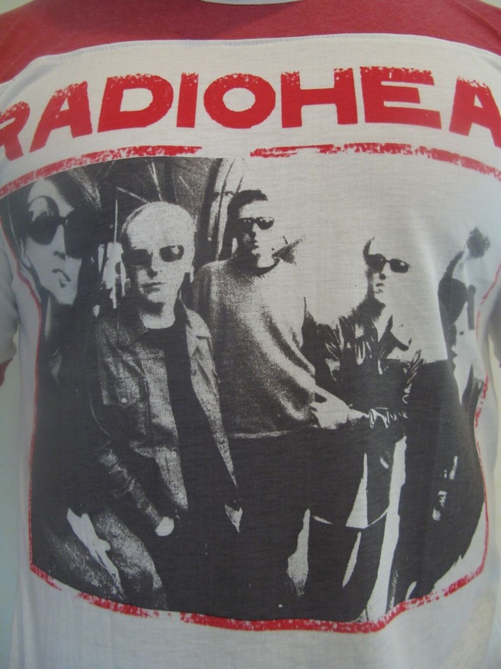 Thom Yorke Radiohead Rock Band Tour Ringer T-Shirt Mens Size XL | eBay