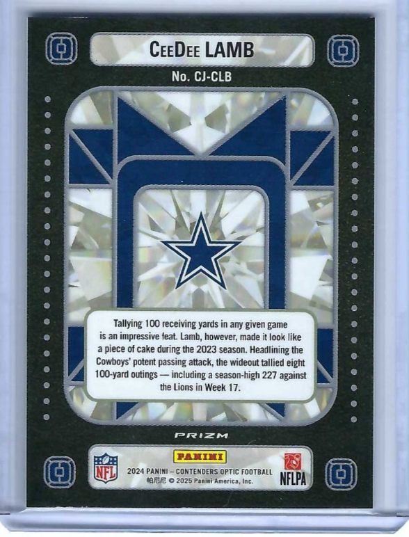 2024 Contenders Optic Ceedee Lamb Crown Jewels Case Hit CJ-CLB SSP ...