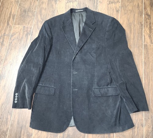 Andrew Fezza Mens Black Corduroy Jacket Blazer Business | eBay
