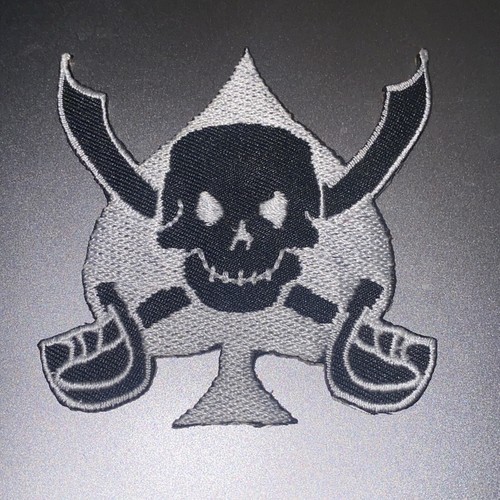 Jolly Roger Spade Pirate Themed with Swords Embroidered Iron On Spade Patch | eBay