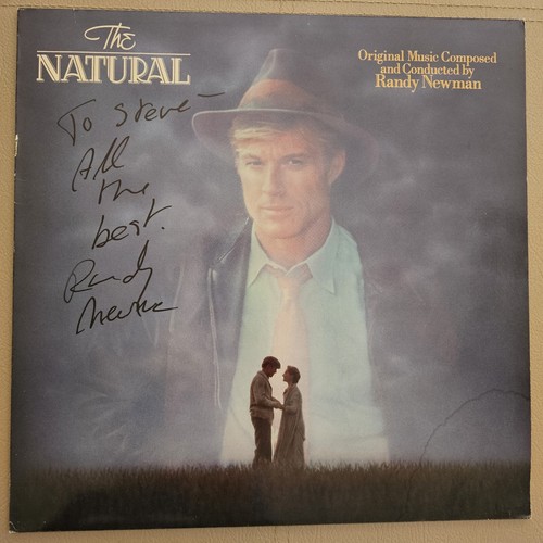 Randy Newman Signed Inscribed Vinyl LP The Natural Soundtrack Near Mint ...