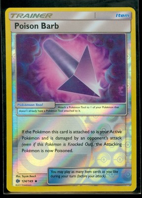 Pokemon POISON BARB 124/149 - Sun & Moon - Rev Holo - MINT | eBay