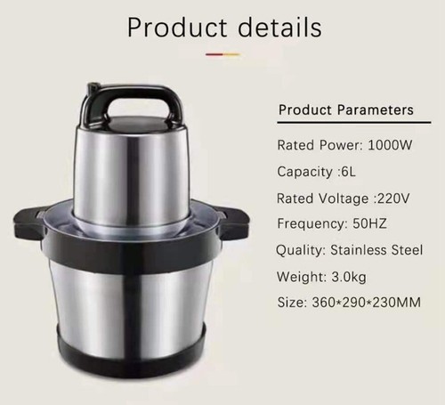 Multi-functional Dual-speed 6L Meat Churner Electric Cooking Machine ...