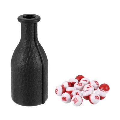 Billiard Kelly Pool Shaker Bottle with 16 Numbered Tally Balls Peas ...