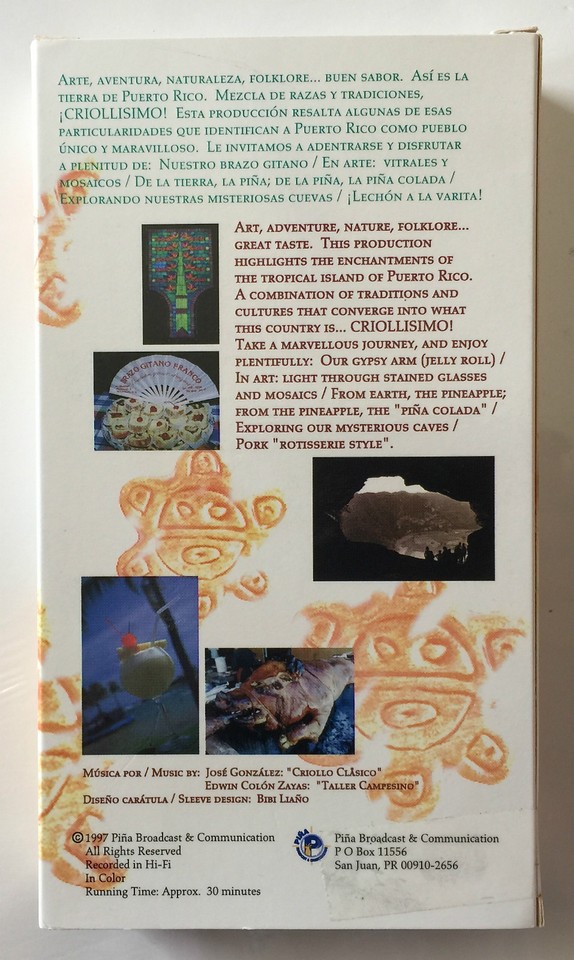 Puerto Rico Criollo Traditions And Cultures VHS 1997 Puerto Rico | eBay