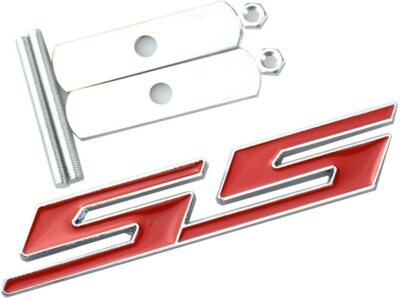 1Pc Front Grille OEM SS Emblem Badge 3D Decal for car Nameplate new Red ...