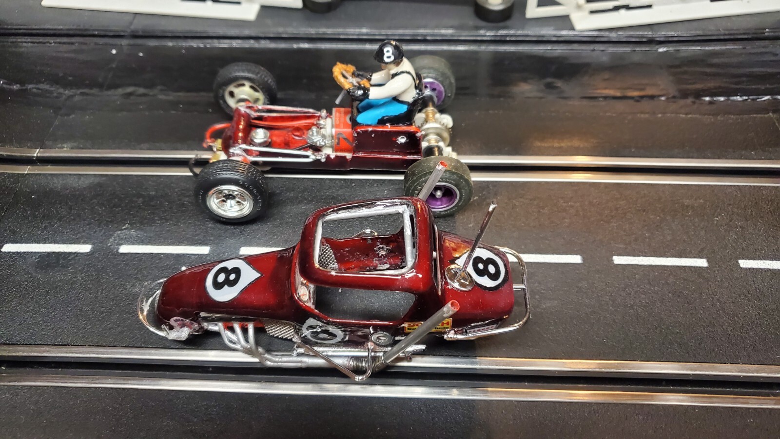 Monogram Dirt Track Midget Racer Slot Car 1/24 Scale Crazy 8 Sprint Cup ...