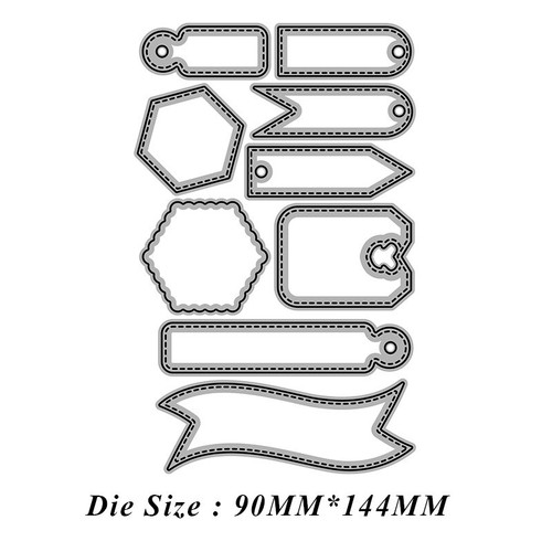label banner Tag Metal Cutting Dies Stencils DIY Scrapbooking Embossing ...