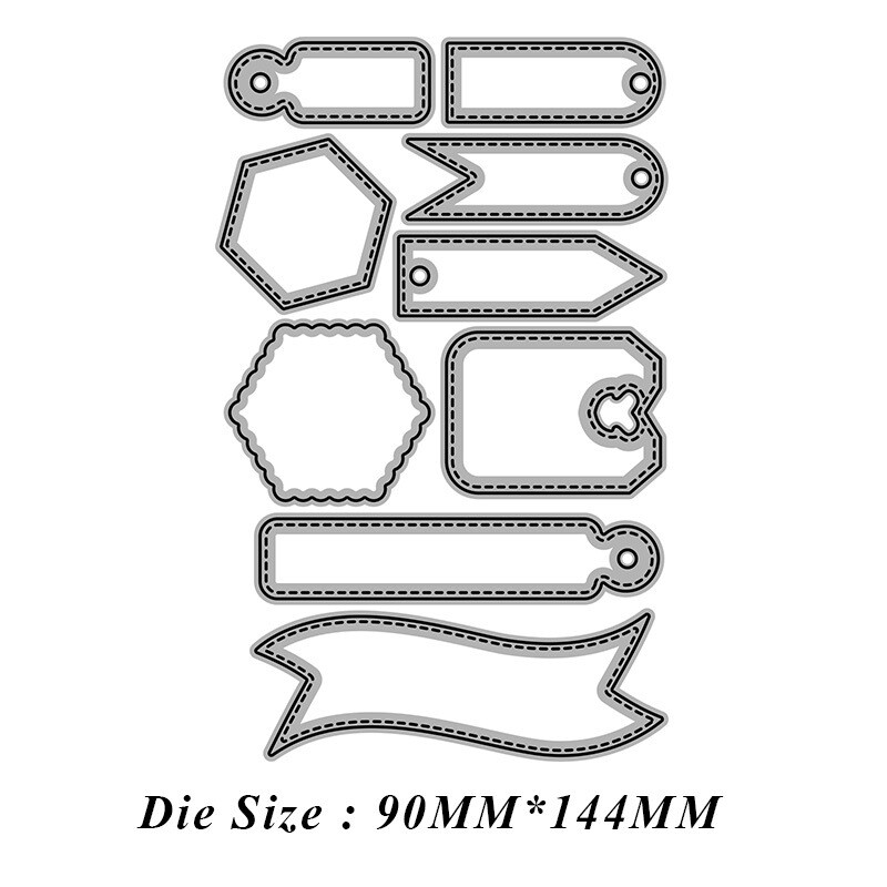 label banner Tag Metal Cutting Dies Stencils DIY Scrapbooking Embossing ...
