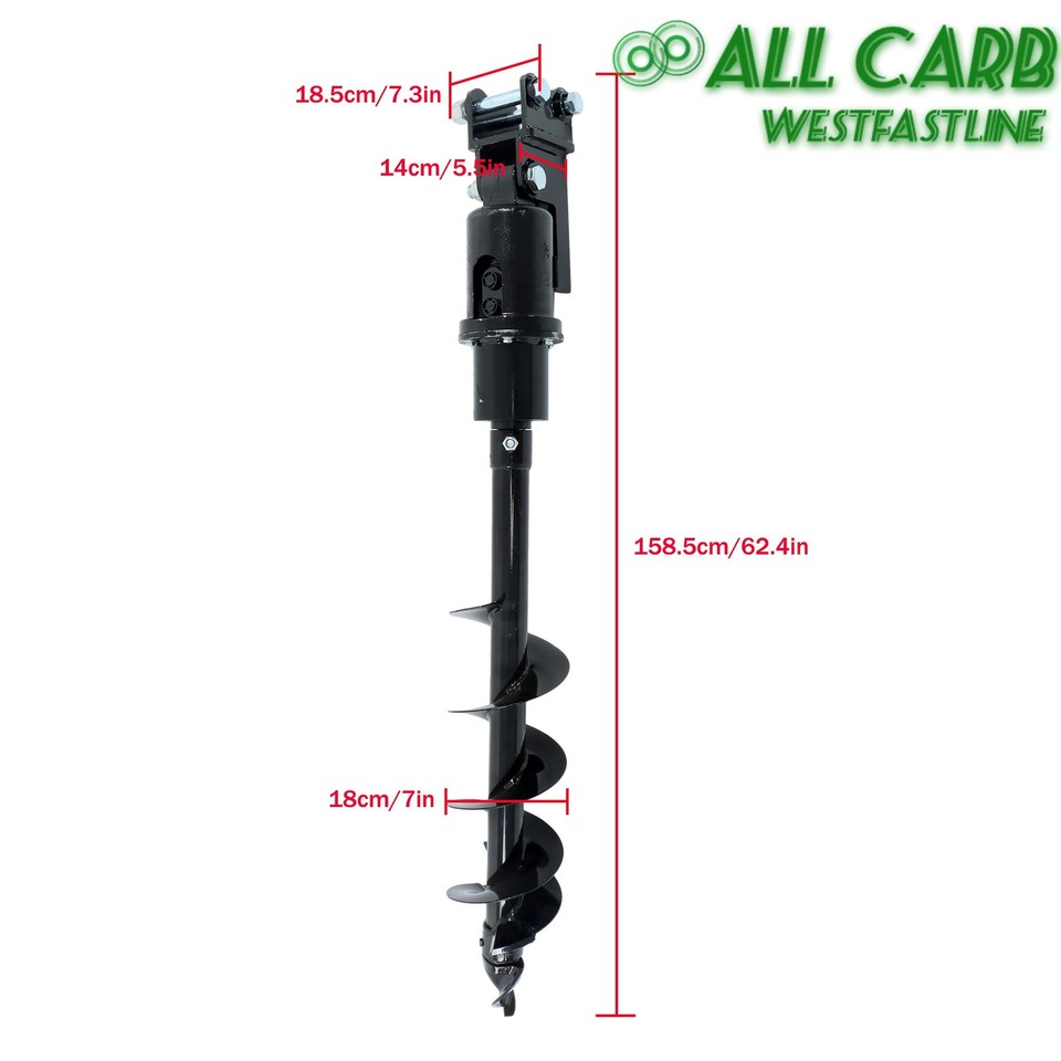 200mm Diameter Auger Drill with Hoses Pins for 1-1.5Ton Mini Excavator ...
