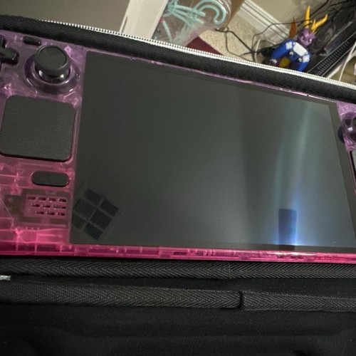 Custom steam Deck OLED 2tb Atomic Purple Rose Red Charger Case Shell | eBay