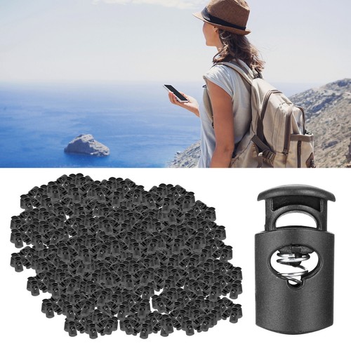 300Pcs Single Hole Spring Cord Locks Nylon Rope Buckle Luggage Clothing ...