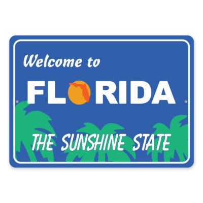 Welcome To Florida Road Metal Sign | eBay