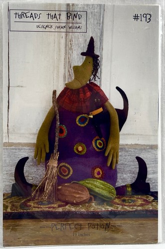2008 Threads That Bind Sewing Pattern 193 Perfect Potion Witch Doll 19 ...