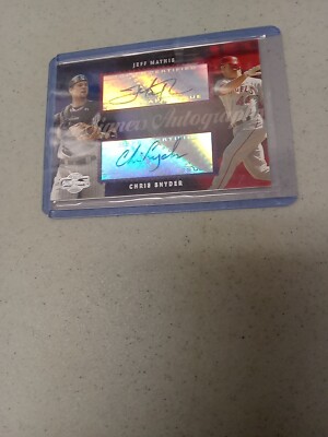 2006 CHRIS SNYDER/JEFF MATHIS TOPPS CO-SIGNERS DUAL AUTO CARD. ARIZONA ...