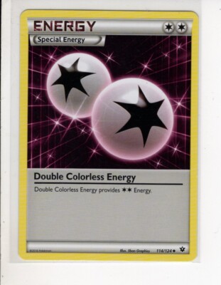 DOUBLE COLORLESS ENERGY FATES COLLIDE SET POKEMON CARD 114/124 NM/M | eBay