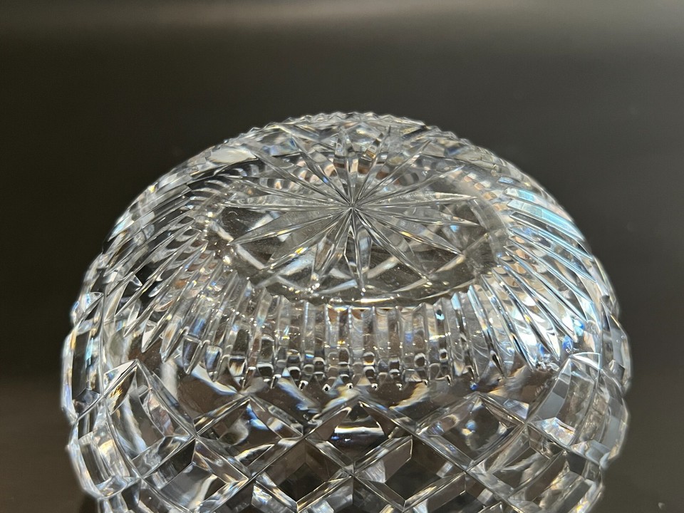 Waterford Cut Crystal Comeragh Pattern Oval Shaped Vase, 5 1/2" Widest ...