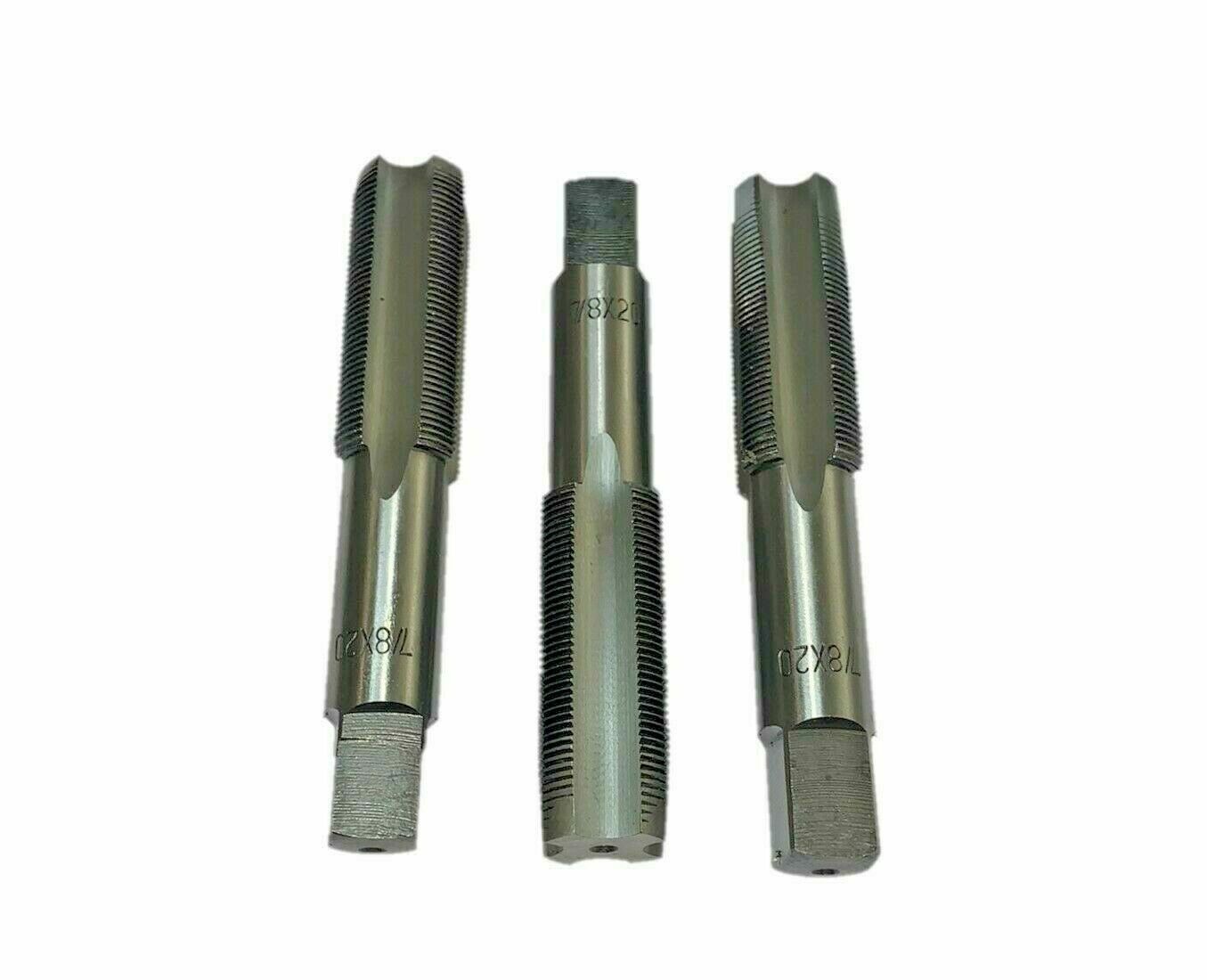 7/8" X 20 taps set of three first second and plug 7/8" x 20tpi rdgtools ...