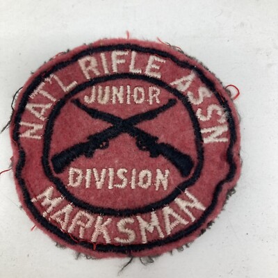 vintage NRA National Rifle Association Junior Division marksman patch ...