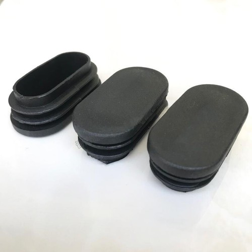 Oval Oblong Plastic Black Guard Plate End Cap Tube Insert Plug Rubber ...