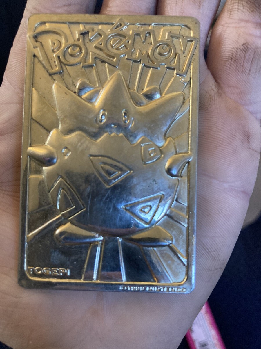 Gold Plated Togepi Card 1999 Pokemon Togepi 23 Karat Gold Plated