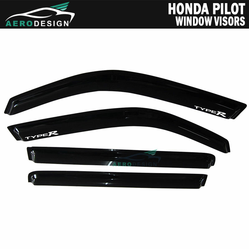 2009-2015 Honda Pilot Window Visors Smoke Tinted Vent Guard Acrylic ...