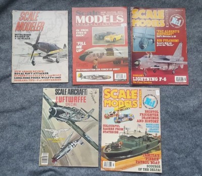 Scale Models Magazine Lot of 5: Oct 1971, Jan 1980, Nov 1991, May 1992 ...