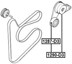 Belt Tensioner Febest 1290-D3 OEM 25281-2E300 | eBay