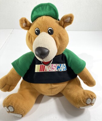 NASCAR Racing Teddy 10" BEAR Sugar Loaf Plushie Stuffed Animal Cap T ...