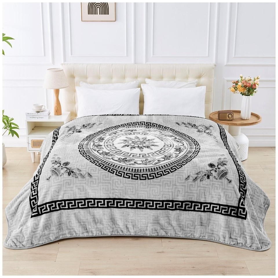 Faux Fur Fleece Throw Soft Warm Mink Large Sofa Bed Blanket Single ...