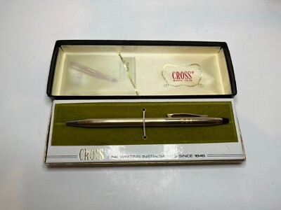 cross 10k filled pen blue ink 4052 in box enraved RAA | eBay