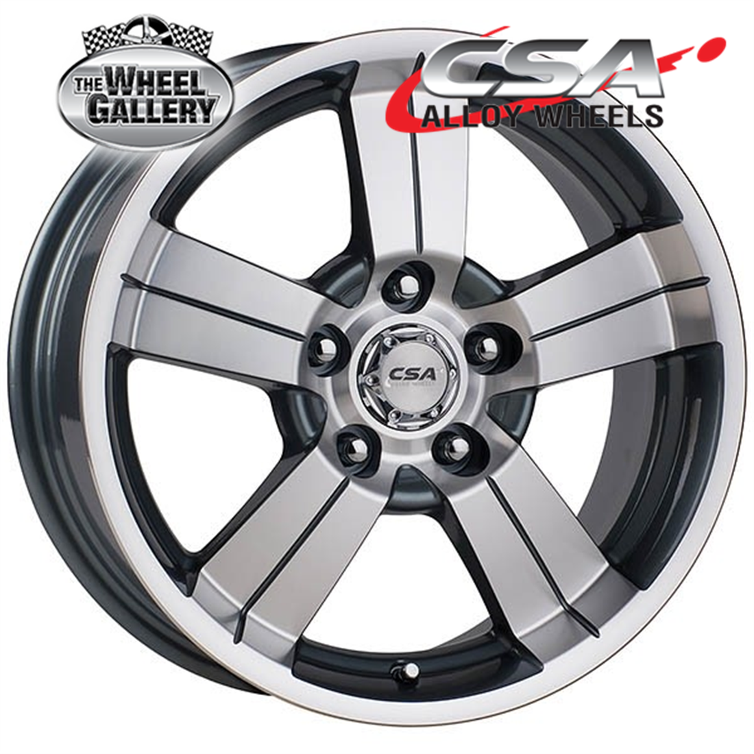 CSA Edge 15x6.5 5/120 38P Gunmetal Machined Face Set of Alloy Wheel ...