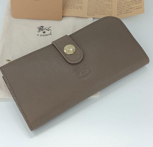 Il Bisonte Long Wallet Tortora Greige Leather 2021 | eBay
